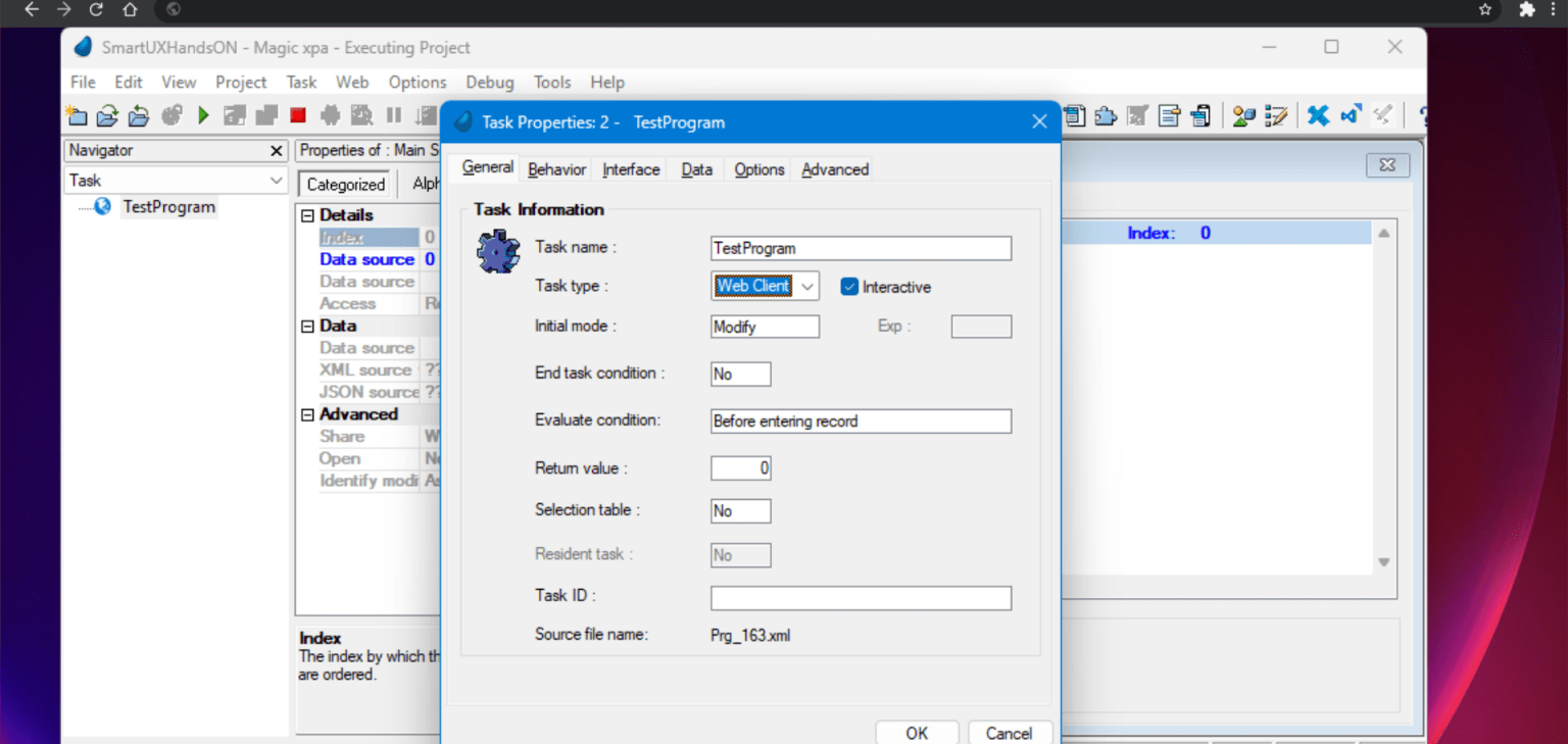 Test Program to elaborate Route and Build Sidebar Menu in Magic xpa ...